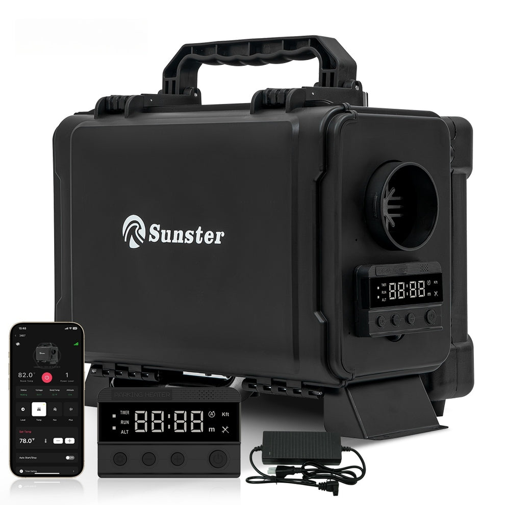 Sunster HTB1 8KW 4G Smart Diesel Air Heater | 12V/24V 110-240V Portable ...